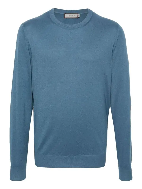 Canali Crew-neck Sweater - Blue