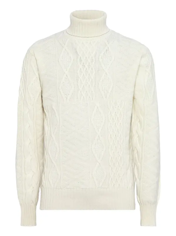 Boggi Milano Mixed-knit Sweater - White