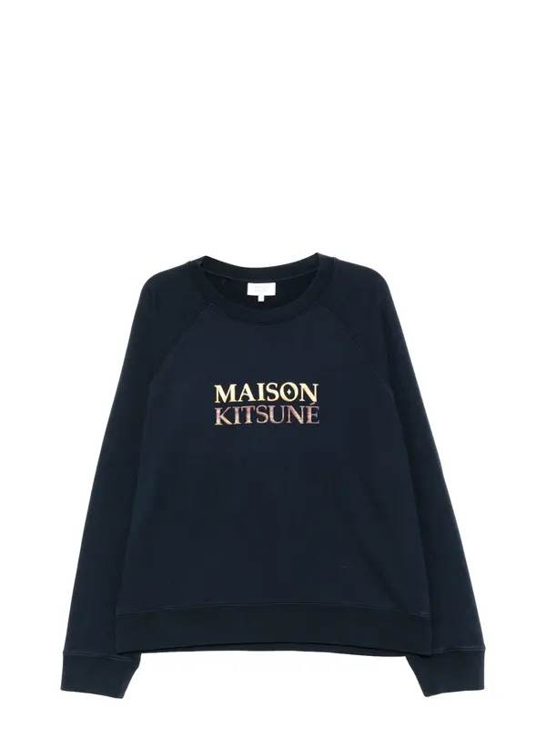 Maison Kitsuné Embroidered Logo Sweater - Blue