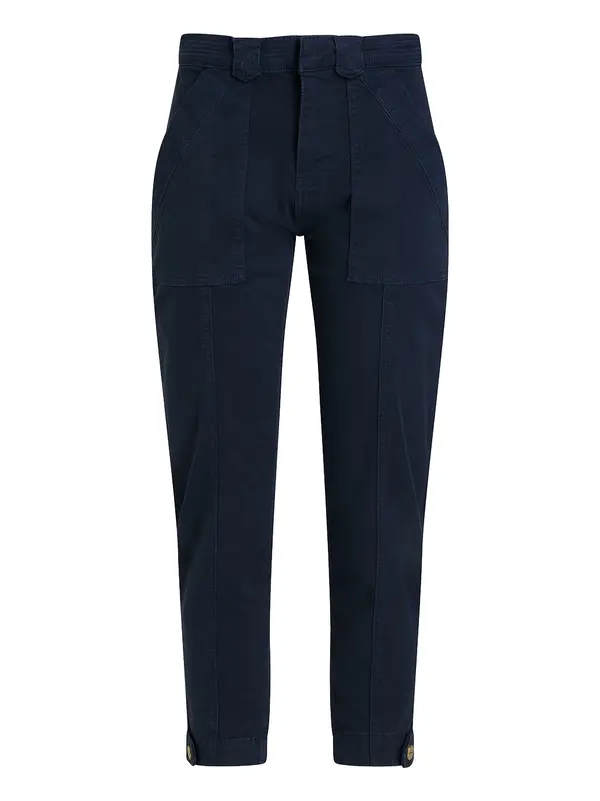FRAME Slim-leg Stretch Cotton-twill Pants - Navy