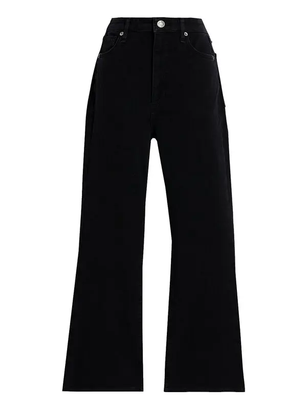 Rag & Bone Casey Cropped Flared Jeans - Black