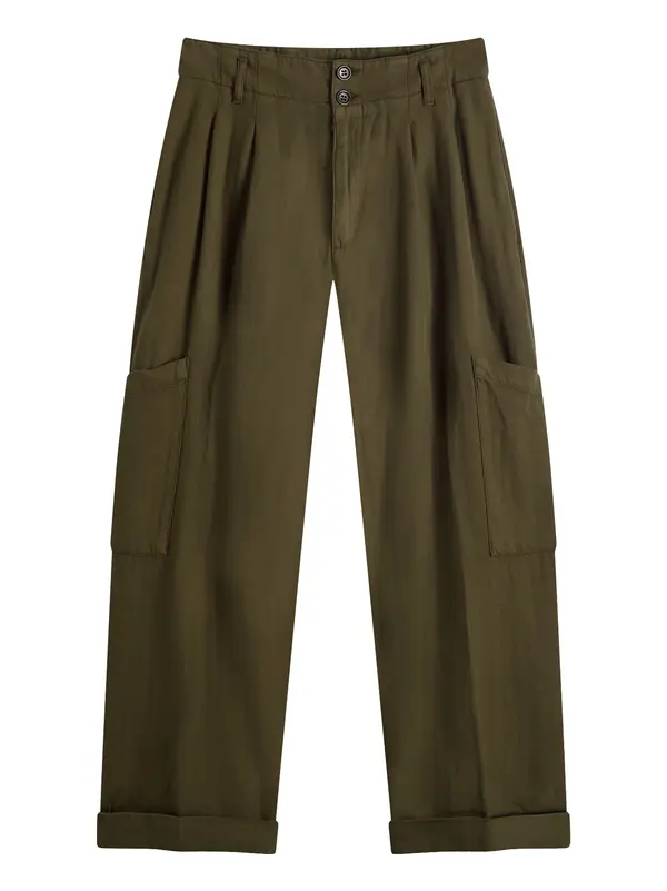 You Must Create Grease Wide Trousers - Olive