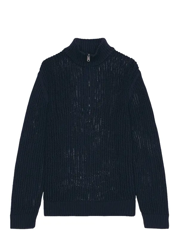 Frescobol Carioca Maximo Zip Sweater - Navy