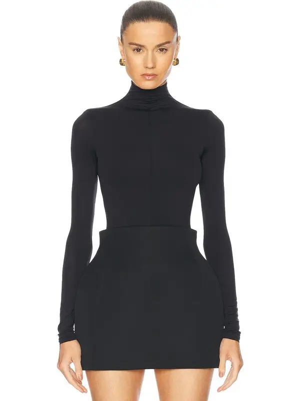 Wardrobe.NYC X Rosie Huntington-whiteley Rhw Long Sleeve Bodysuit - Black