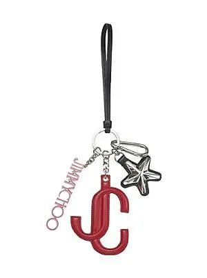 JIMMY CHOO Jc Multi Charm Metal Bag Charm - Red/candy Pink/black