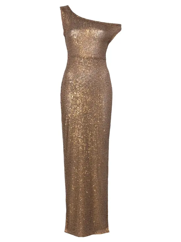 Norma Kamali Sequin-embellished Gown - Brown
