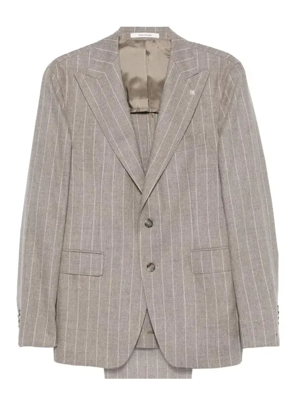 Tagliatore Pinstriped Suit - Grey