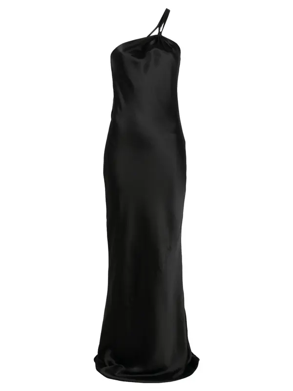 Norma Kamali Bias-cut One-shoulder Gown - Black