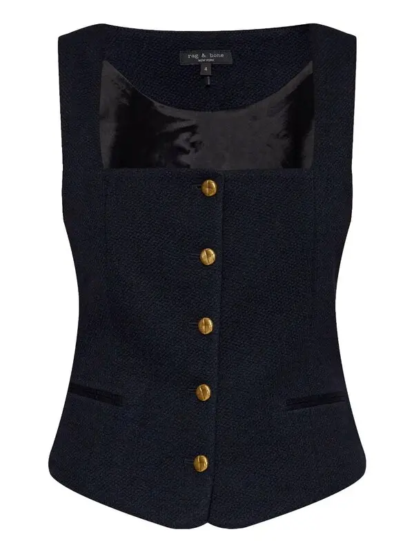 Rag & Bone Mariana Waistcoat - Blue