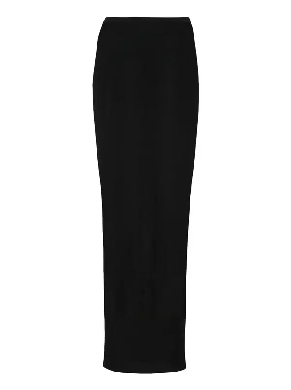 NENSI DOJAKA Fine-ribbed Maxi Skirt - Black