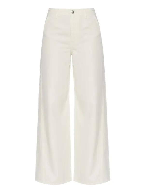 Rag & Bone Front Button Flared Trousers - White