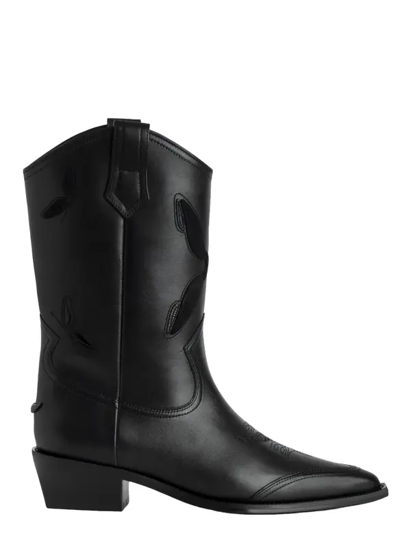 Zadig&Voltaire 45mm Cara Western Boots - Black