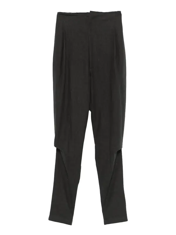 ELENA VELEZ Crepe Trousers - Grey
