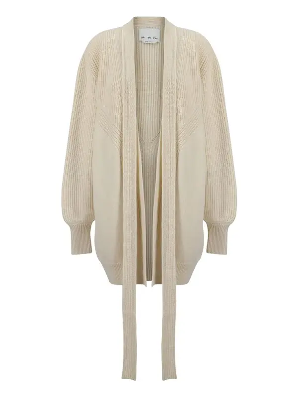 SA SU PHI Armor Cardigan - White