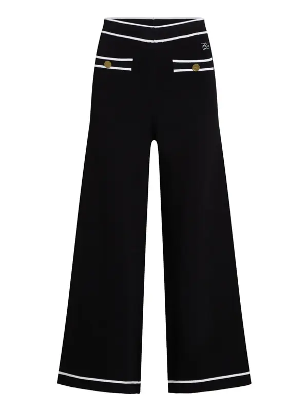 Karl Lagerfeld Essential Kitted Culottes - Black