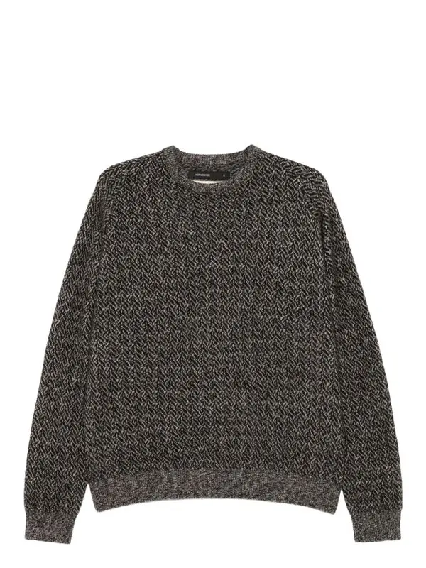 Frenckenberger Herringbone-pattern Sweater - Black