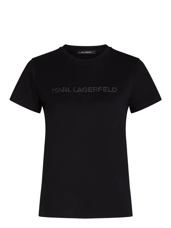 Karl Lagerfeld Glitter Logo T-shirt - Black
