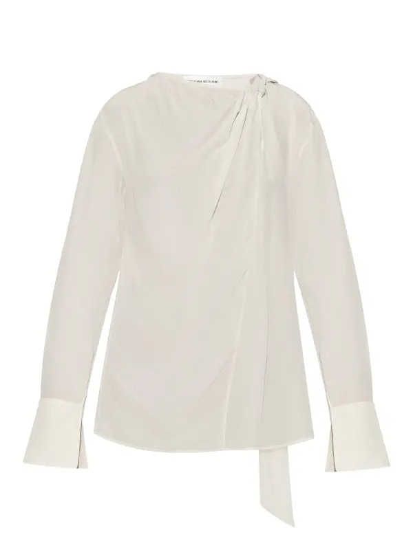 Victoria Beckham Ruched-detailing Blouse - Neutrals