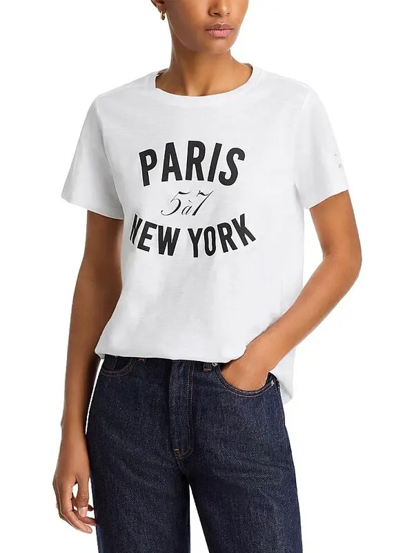 Cinq À Sept Graphic Tee - White/black