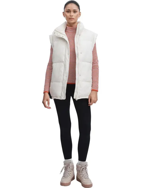 The Upside Pinnacle Puffer Gilet - Off White/multi