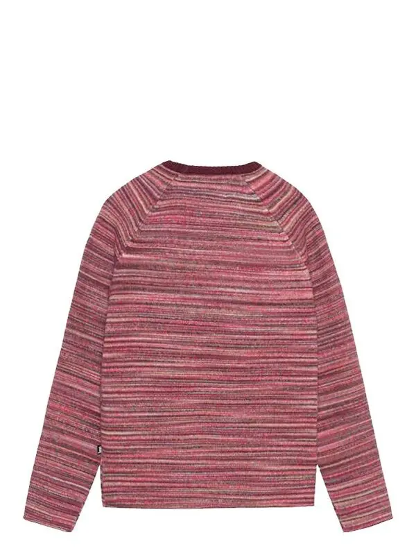StÜssy Textu Knit Contrast Collar Crew - Red