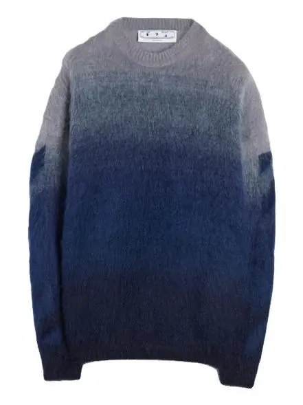 Off-White Diagonal Brushed Sweater - Blue