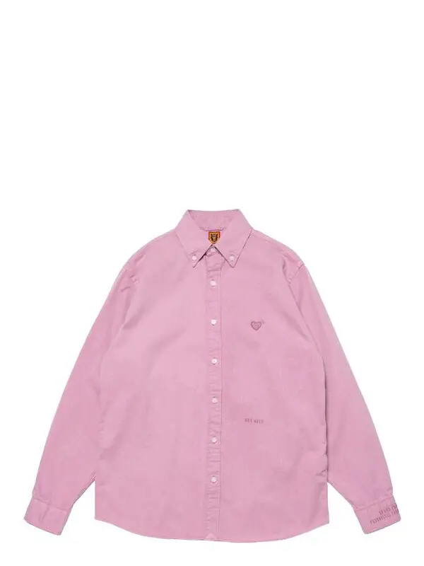 HUMAN MADE Pigment Dyed Bd Long Sleeve Shirt - Pink