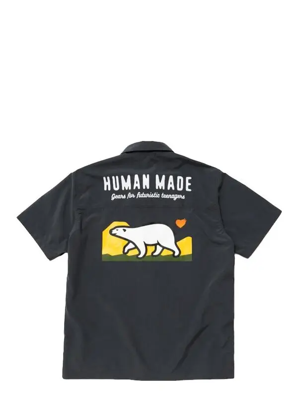 HUMAN MADE Polar Bear Camp Shirt - Charcoal