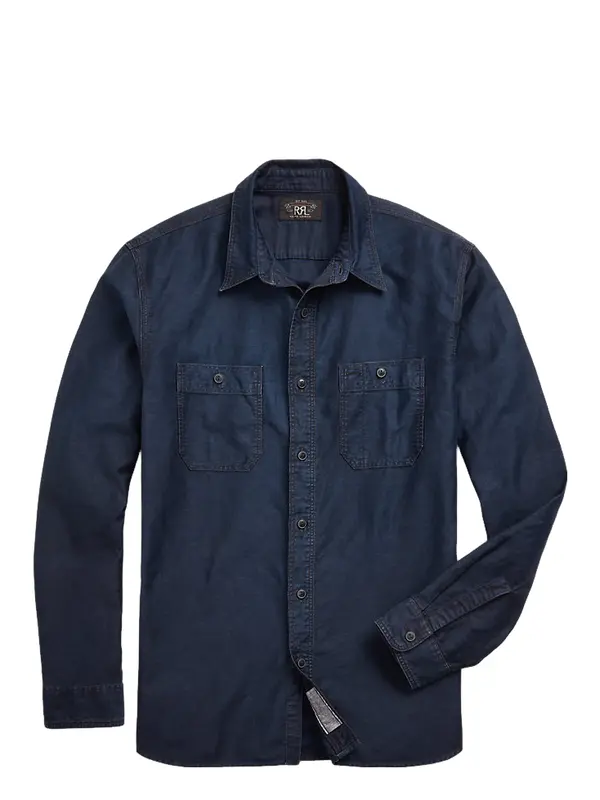 Ralph Lauren Cotton-linen Sateen Workshirt - Indigo
