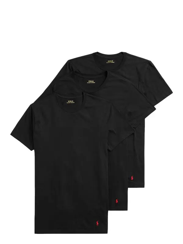 Ralph Lauren Classic Fit Wicking Crew 3-pack - Black