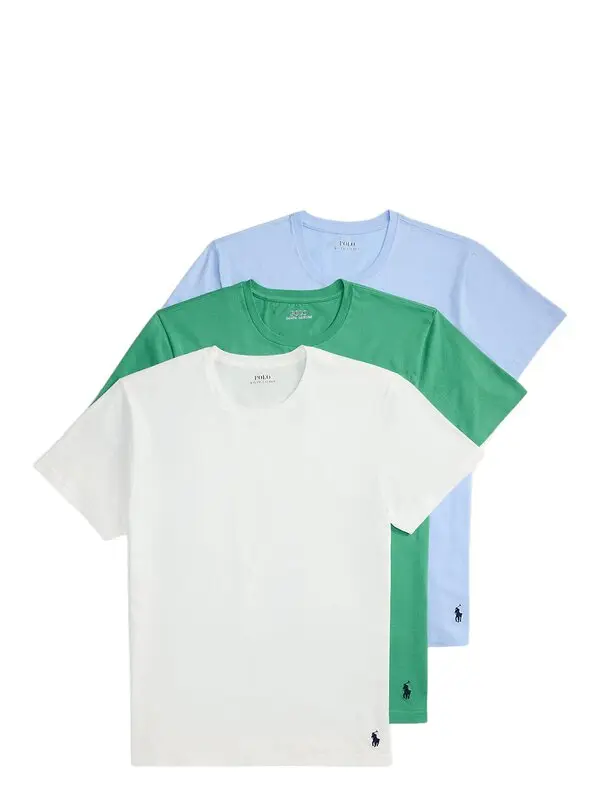 Ralph Lauren Classic Fit Wicking Crew 3-pack - Harbor Island Blue