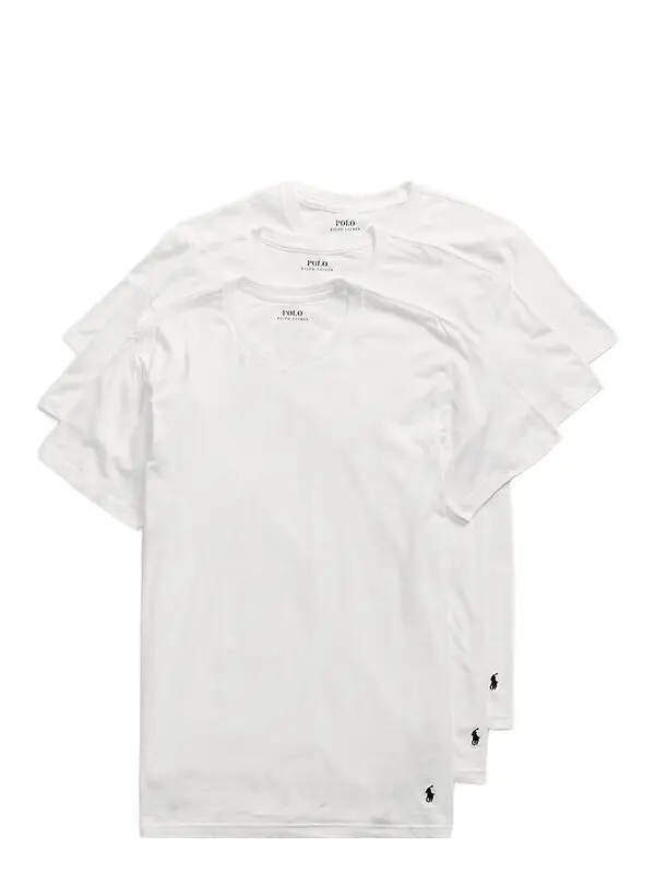 Ralph Lauren Classic Fit Wicking Crew 3-pack - White