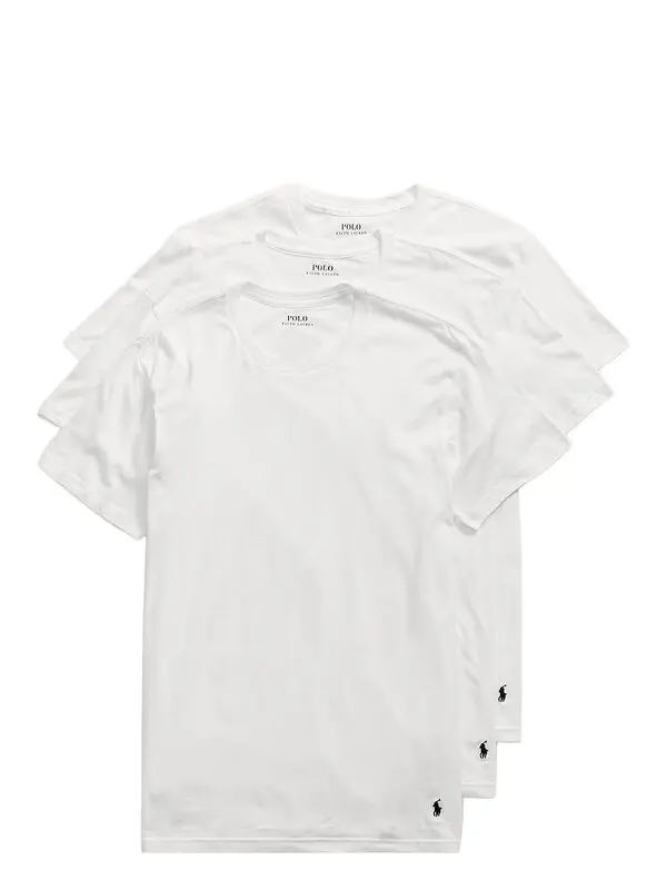 Ralph Lauren Classic Fit Wicking Crew 3-pack - White