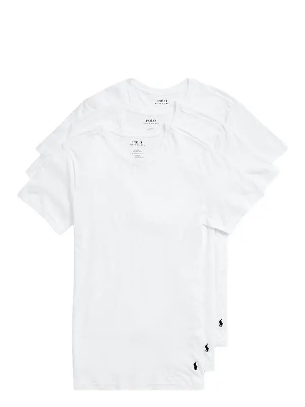 Ralph Lauren Slim Fit Wicking Crew 3-pack - White