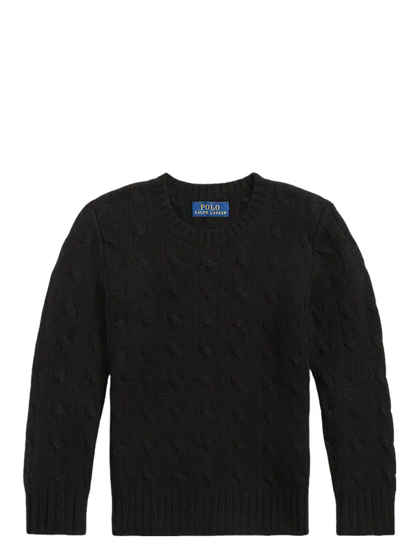 Ralph Lauren Cable-knit Cashmere Sweater - Polo Black