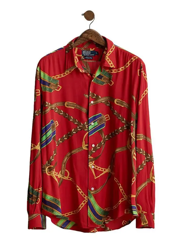 Ralph Lauren 2005 Equestrian-print Shirt Size - Multi