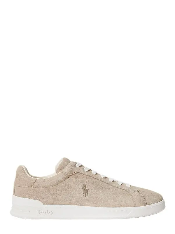 Ralph Lauren Heritage Court Ii Suede Sneaker - Milkshake