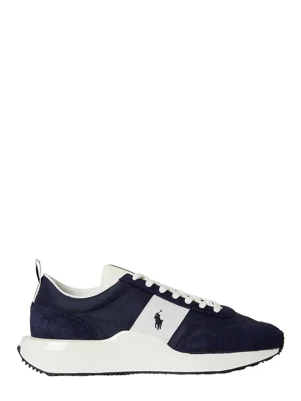 Ralph Lauren Train 89 Suede & Oxford Sneaker - Navy/deckwash White