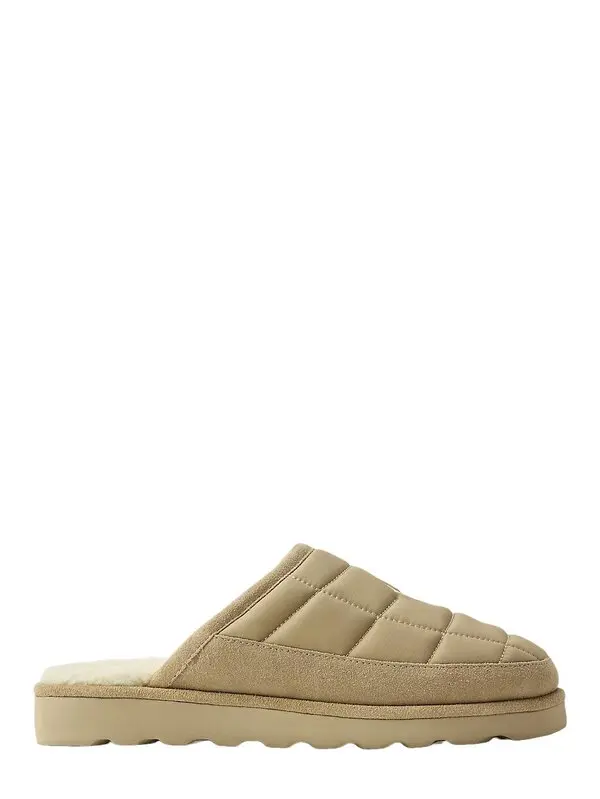 Ralph Lauren Reade Suede-trim Quilted Scuff Slipper - Milkshake/cream