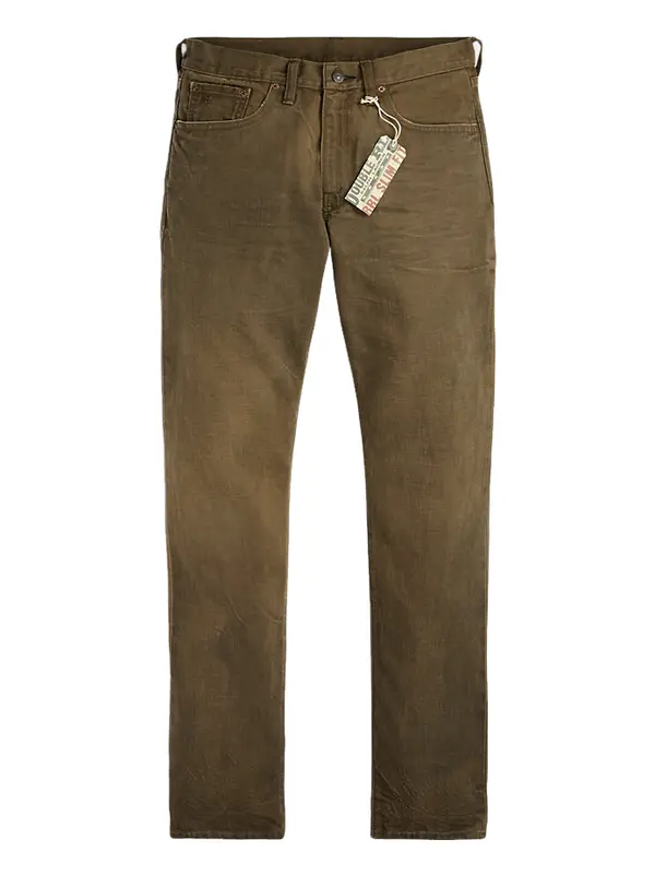 Ralph Lauren Slim Fit Distressed Jeans - Distressed Brown Wash