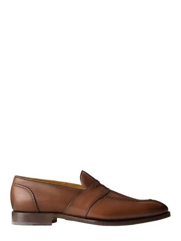 Ralph Lauren Meegan Calfskin Penny Loafer - Tan