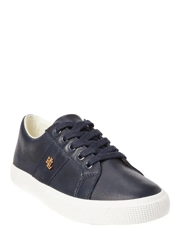 Ralph Lauren Janson Ii Nappa Leather Sneaker - Lauren Navy