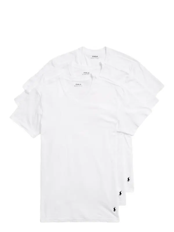 Ralph Lauren Classic Wicking V-neck Undershirt 3-pack - White
