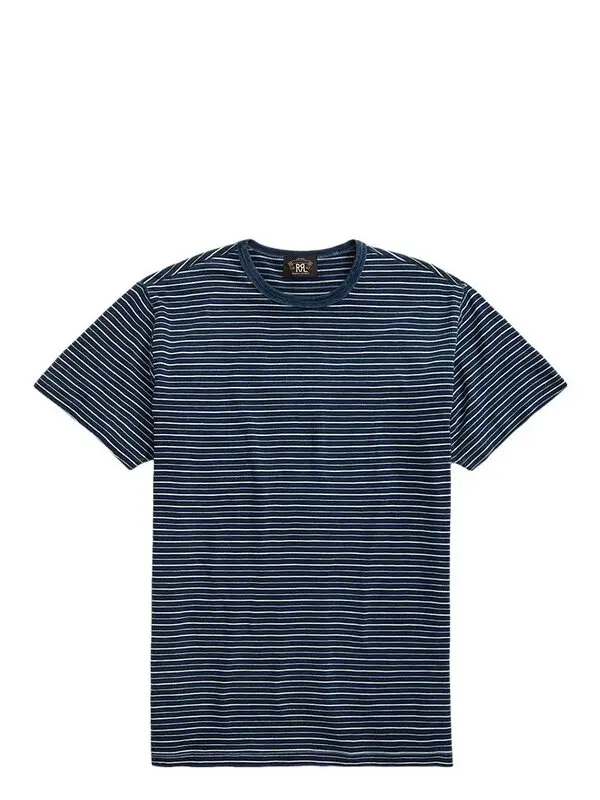 Ralph Lauren Indigo Striped Jacquard T-shirt - Indigo Multi