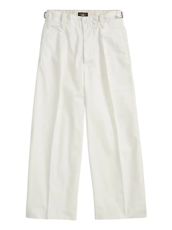 Ralph Lauren Cropped Wide-leg Poplin Pants - White