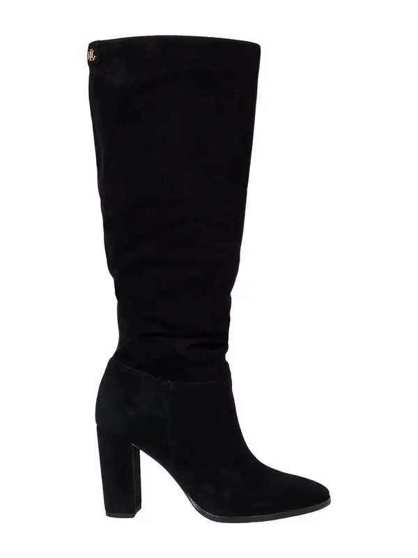 Ralph Lauren Artizan Suede Tall Boot - Black