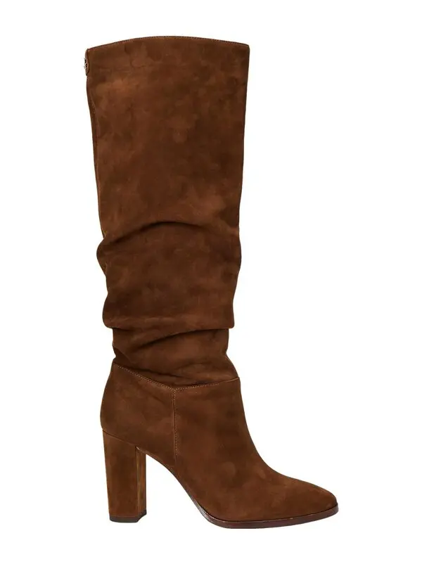 Ralph Lauren Artizan Suede Tall Boot - Tobacco