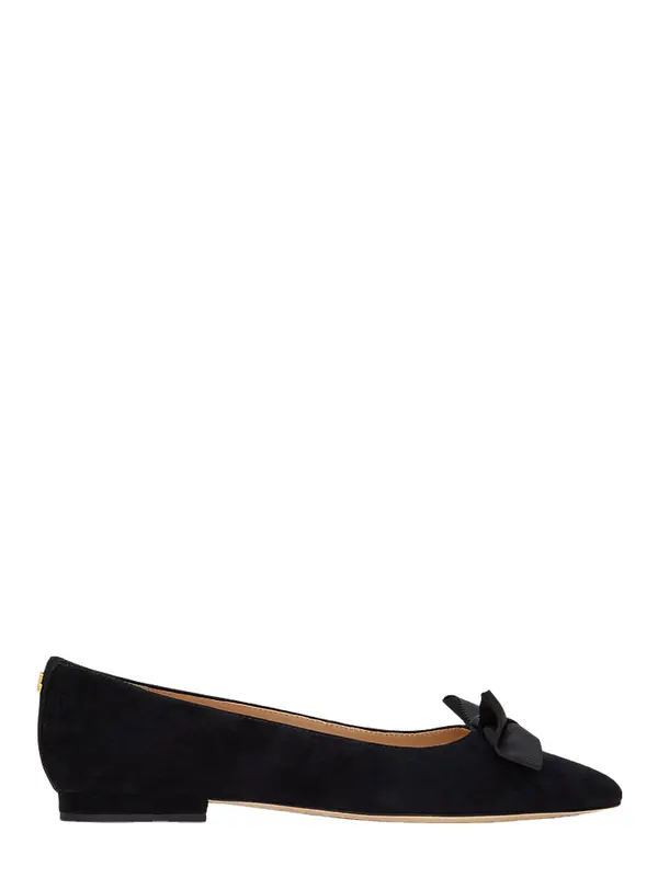 Ralph Lauren Londyn Suede Ballet Flat - Black