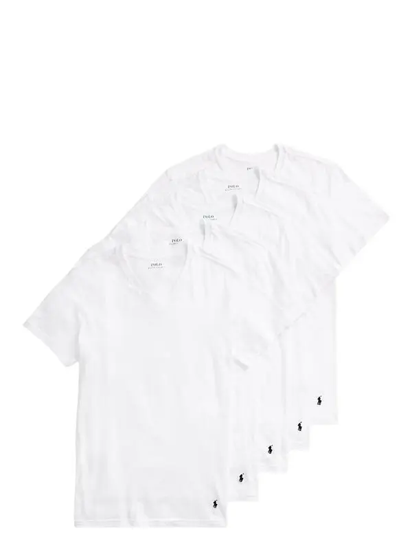 Ralph Lauren Slim Fit Wicking V-neck 5-pack - White