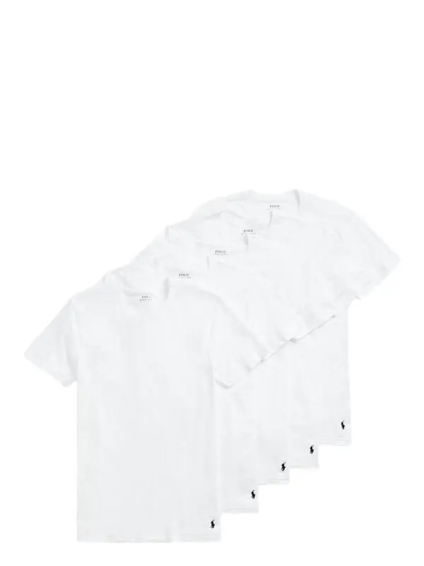 Ralph Lauren Classic Fit Wicking Crew 5-pack - White